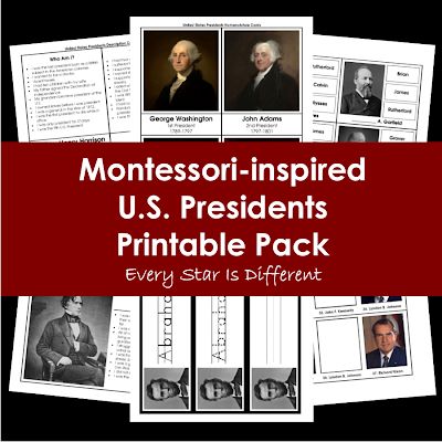 Montessori-Inspired U.s. Presidents Printables – MOMtessori Life