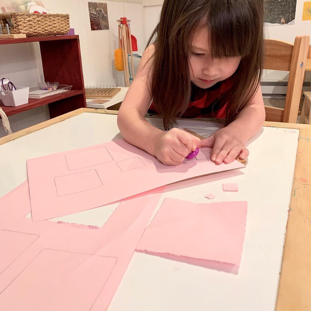 pin pushing pink tower – MOMtessori Life