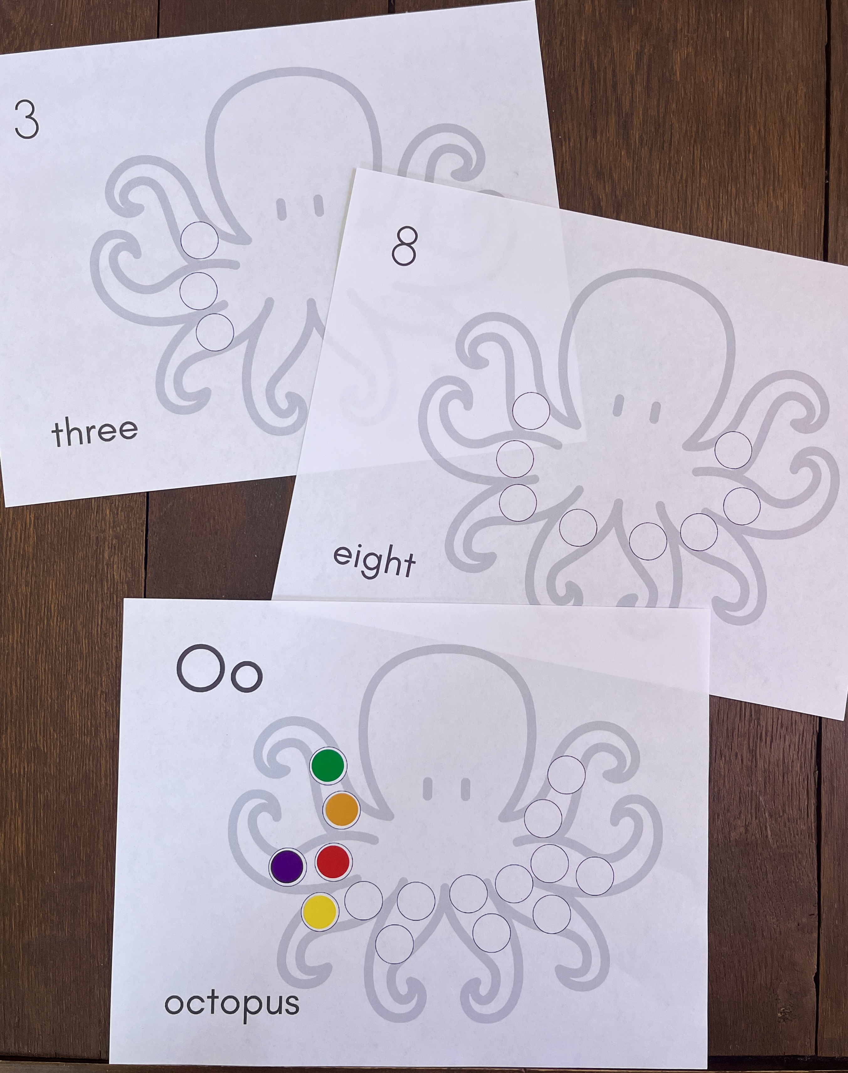 octopus dot sticker activities – MOMtessori Life