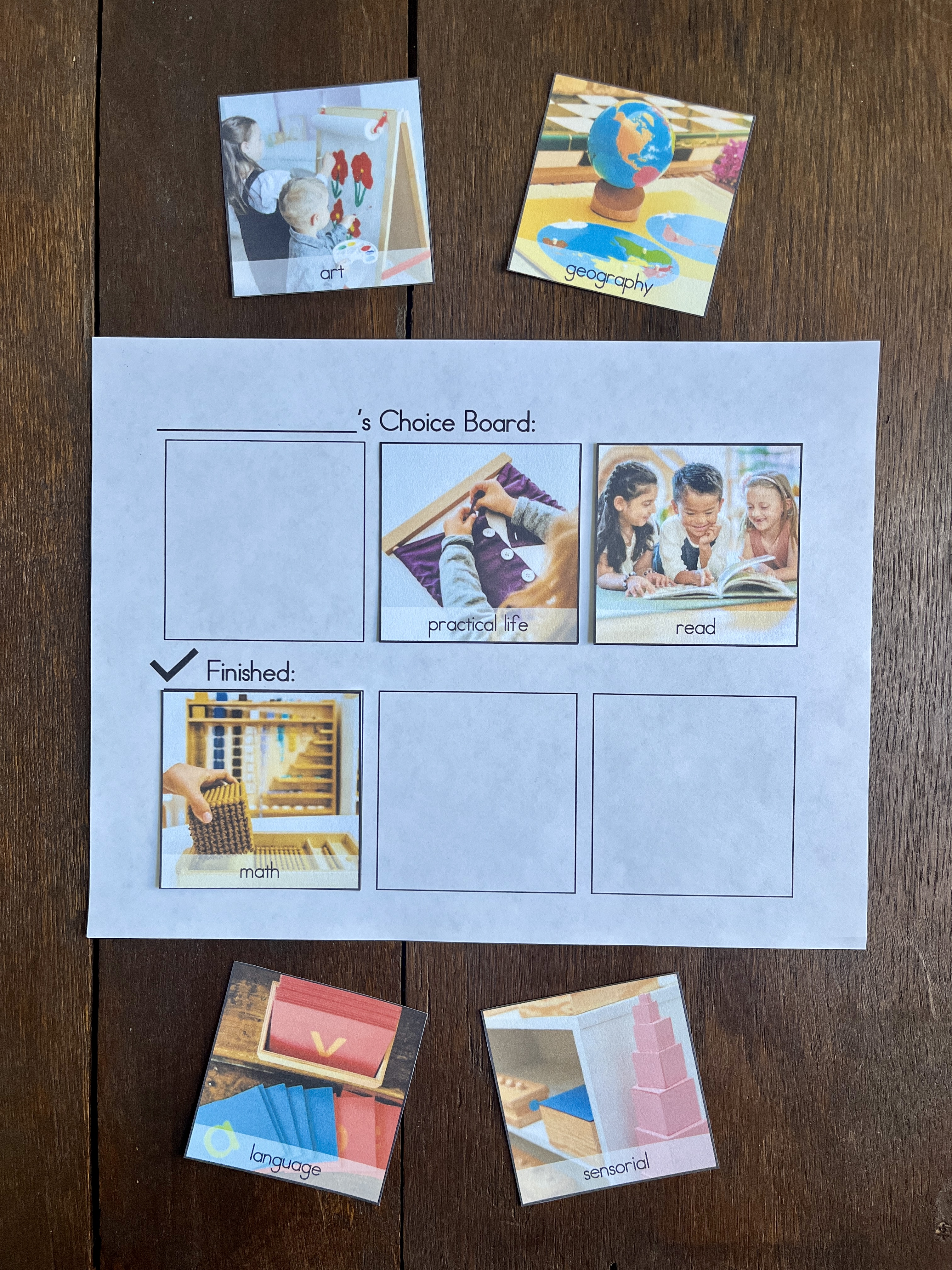 homeschool choice board – MOMtessori Life