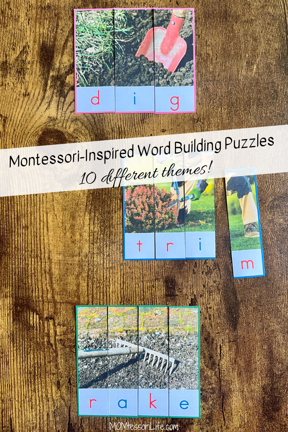 Montessori-Inspired Word Building Puzzles — 10 different themes ...