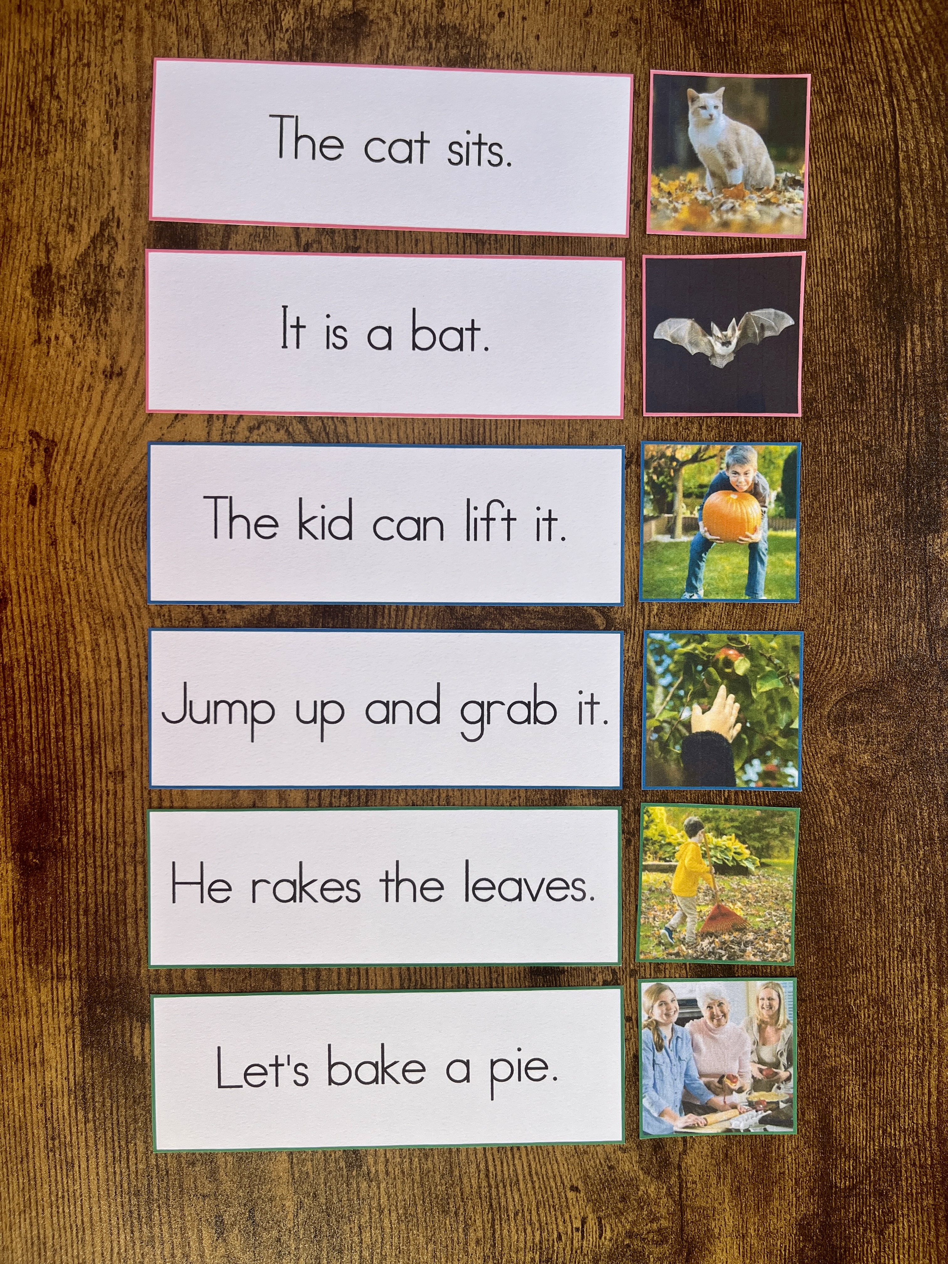 fall sentence strips – MOMtessori Life